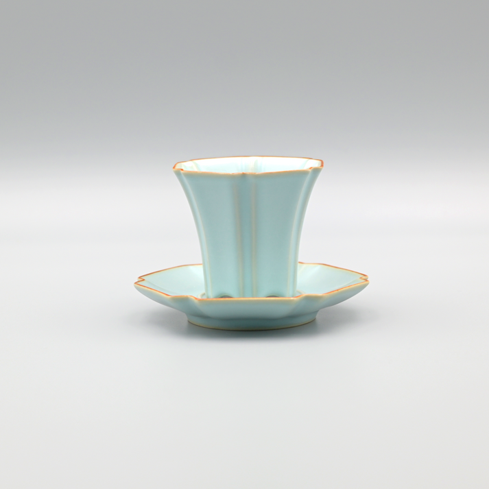 Ru Kiln Hexagon Host Tea Cup “Liuhe Teacup” – saanwustudio